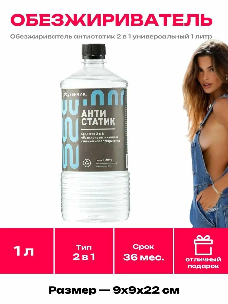 Антистатик для пластика 1л, снимает электростатический заряд