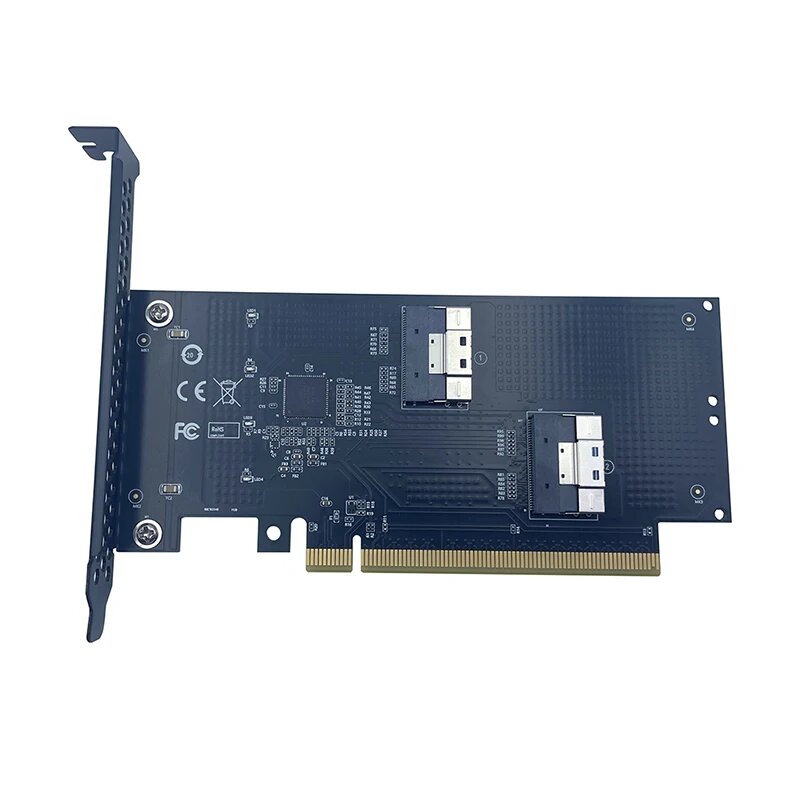 PCI-E адаптер SFF-8654 8i SlimSAS 24 ГБ/с