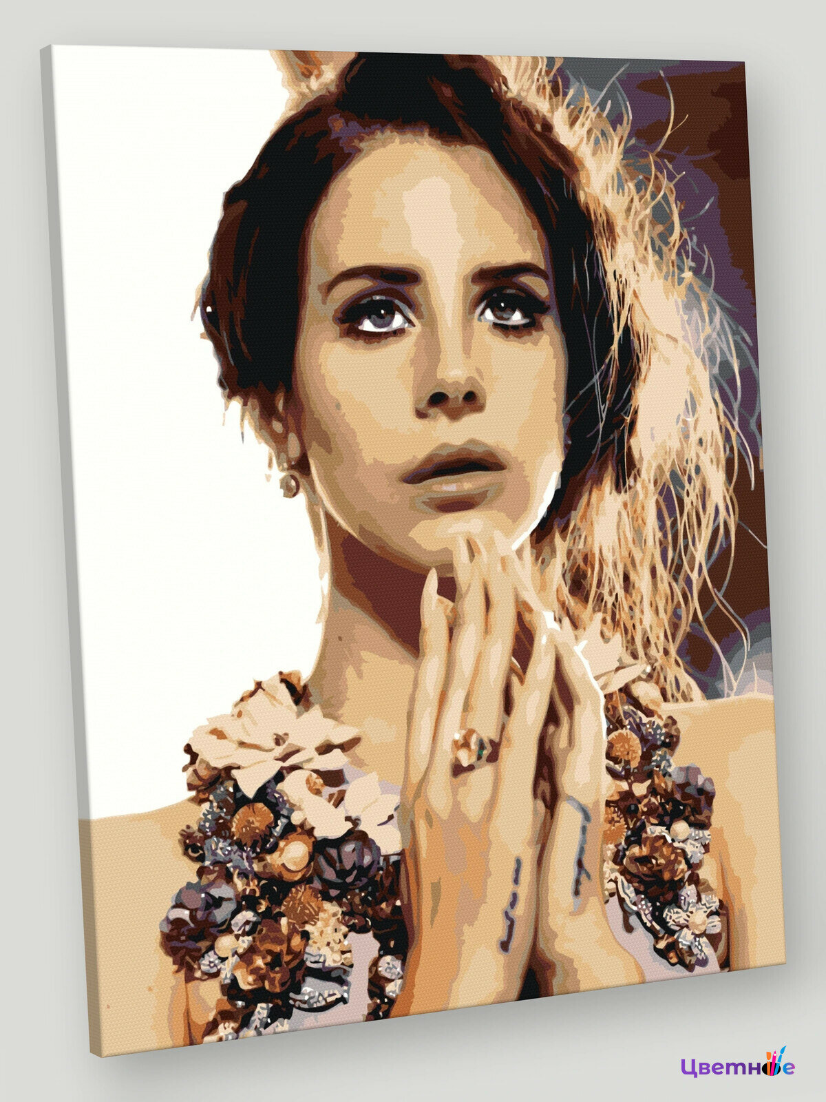 Картина по номерам на холсте с подрамником "Lana Del Rey Лана Дель Рей: портрет" Раскраска 40x50 см, Музыкант