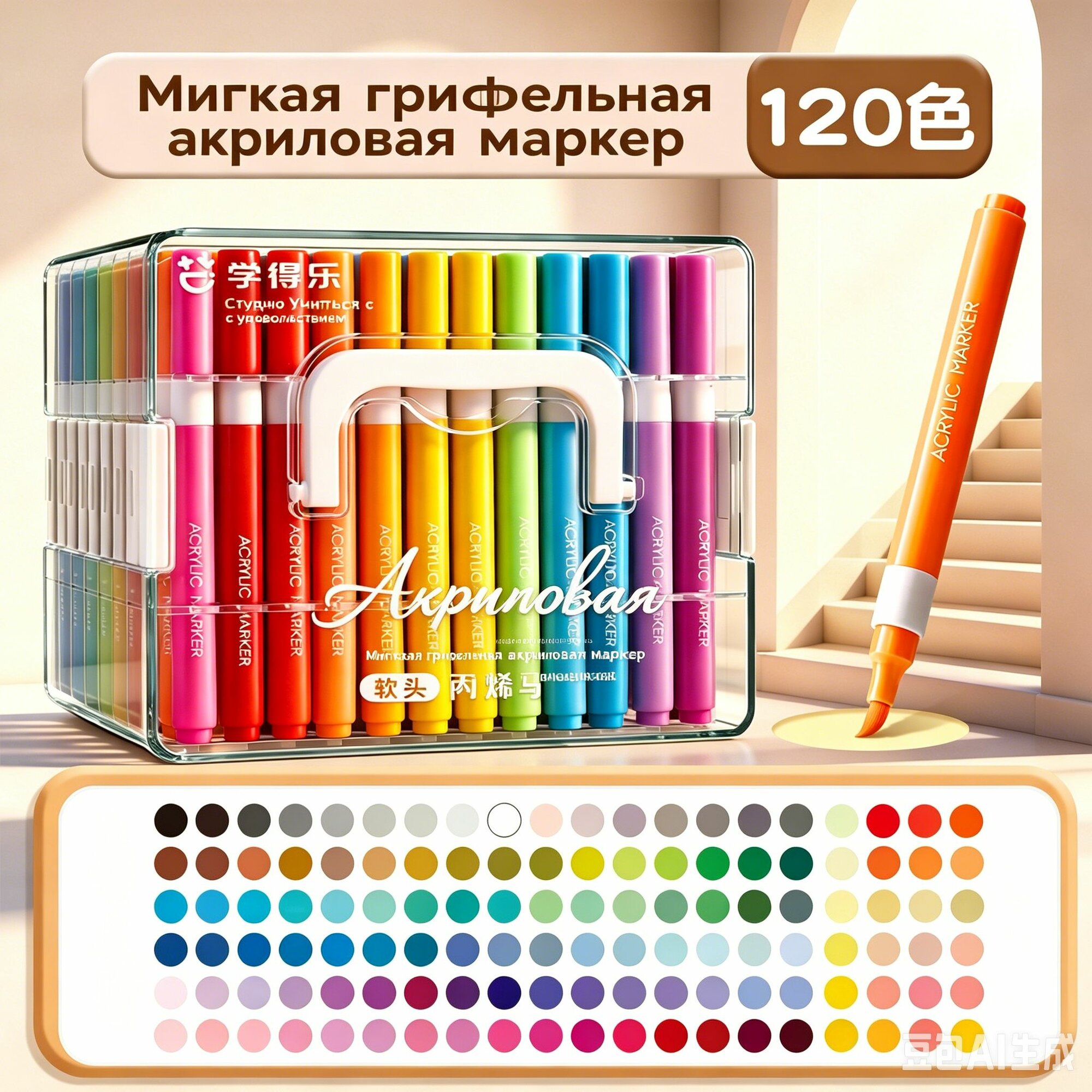 Маркер Акриловый, толщина: 1 мм, 120 шт.