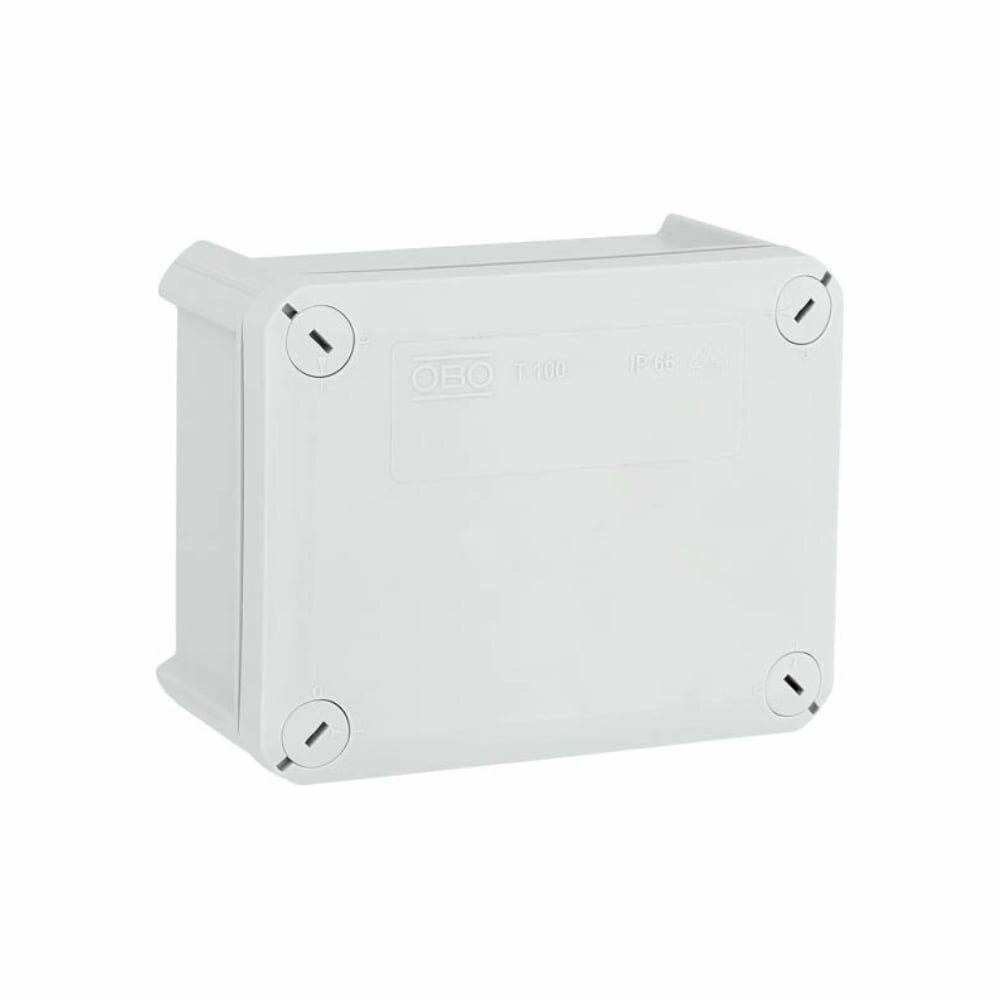 Распределительная коробка OBO Bettermann 150x116x67, полипропилен, IP 66, сплошная стенка серая 2007255