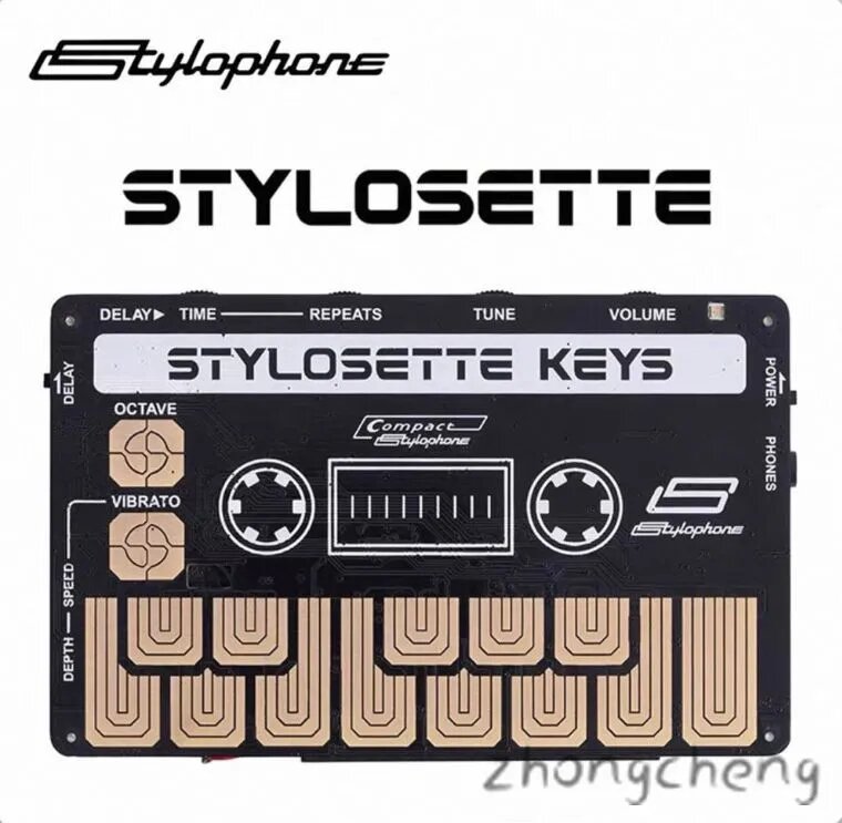 Stylophone STYLOSETTE Портативный синтезатор с сенсорной клавиатурой, встроенным динамиком и эффектами Электронный м
