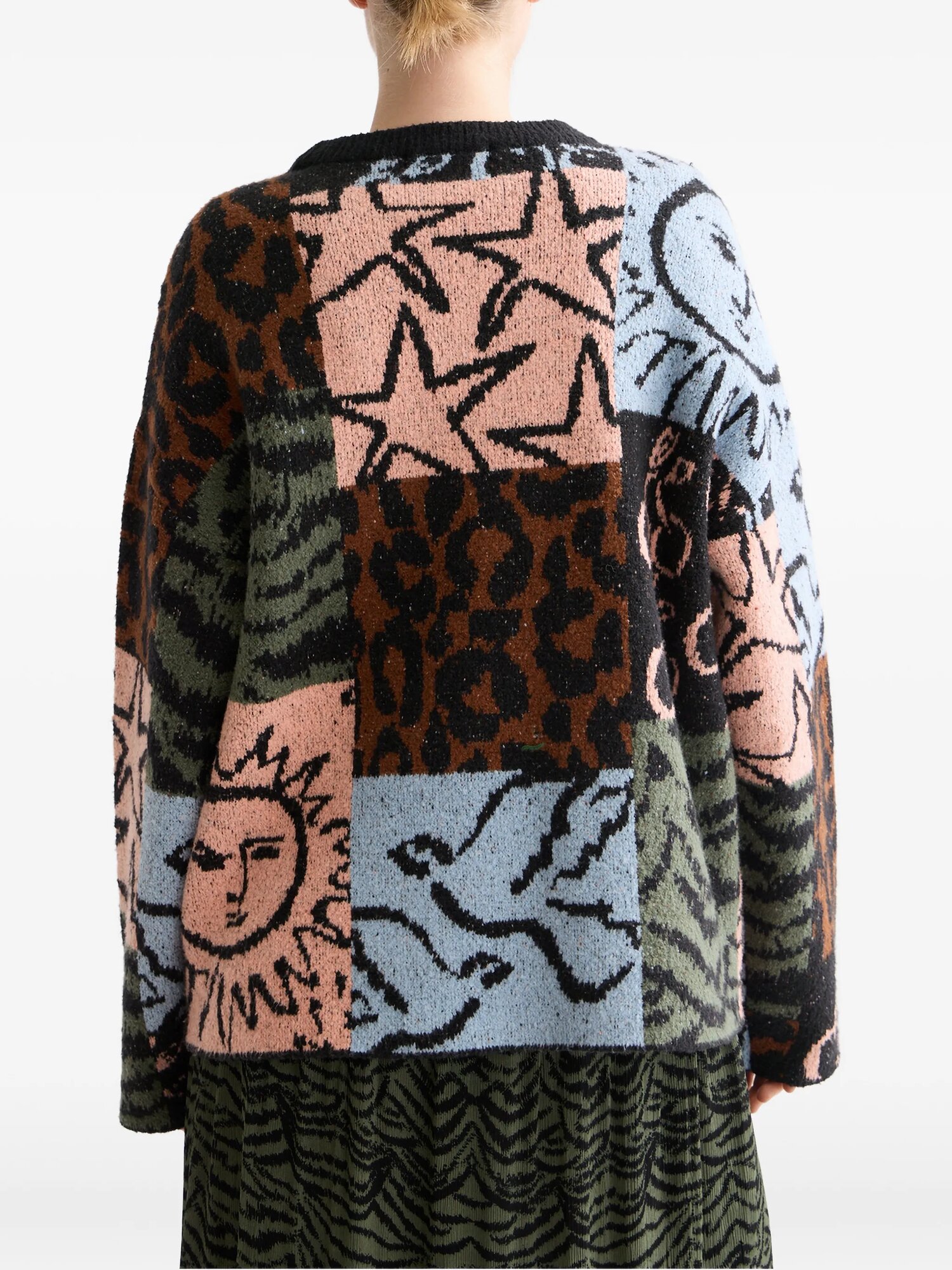 Свитер SCOTCH & SODA Patchwork intarsia-knit sweater, размер 44 — фото 1