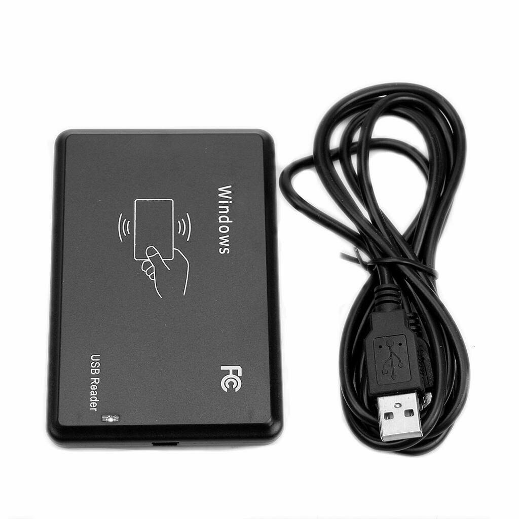 Считыватель RFID 125 кГц USB EM4100, Черный