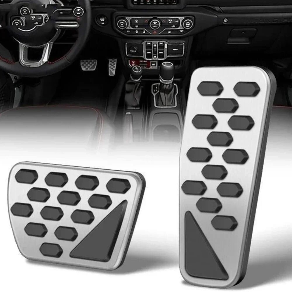 Синие Накладки На Педали Для Jeep Wrangler JL/JLU 2018-2024 И Gladiator JT 2020-2024, Без Необходимости Сверления