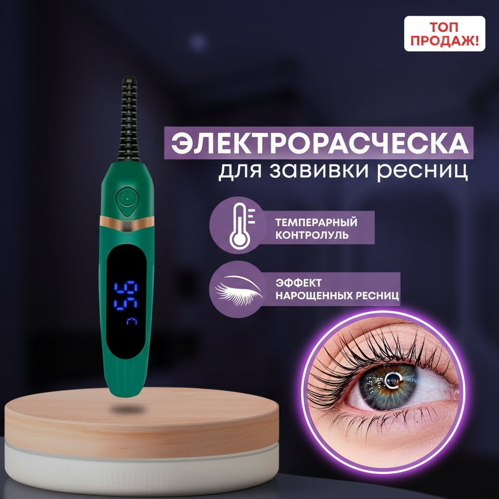 Щипцы для ресниц электрические керлер для объема и изгиба