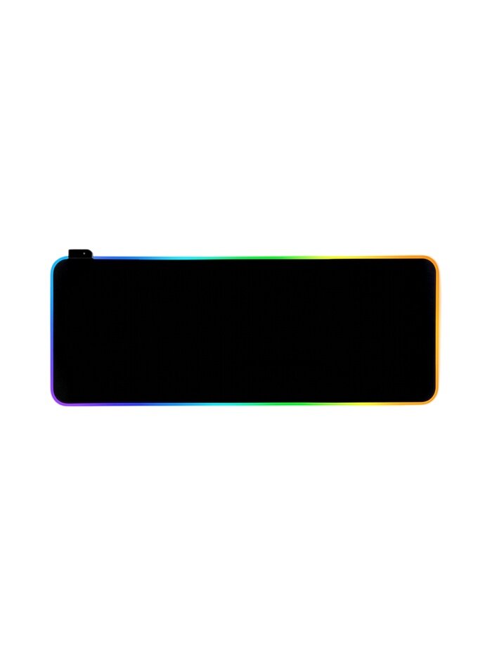 Коврик для компьютерной мыши, 80×30×0,3 см, с RGB-подсветкой, чёрный