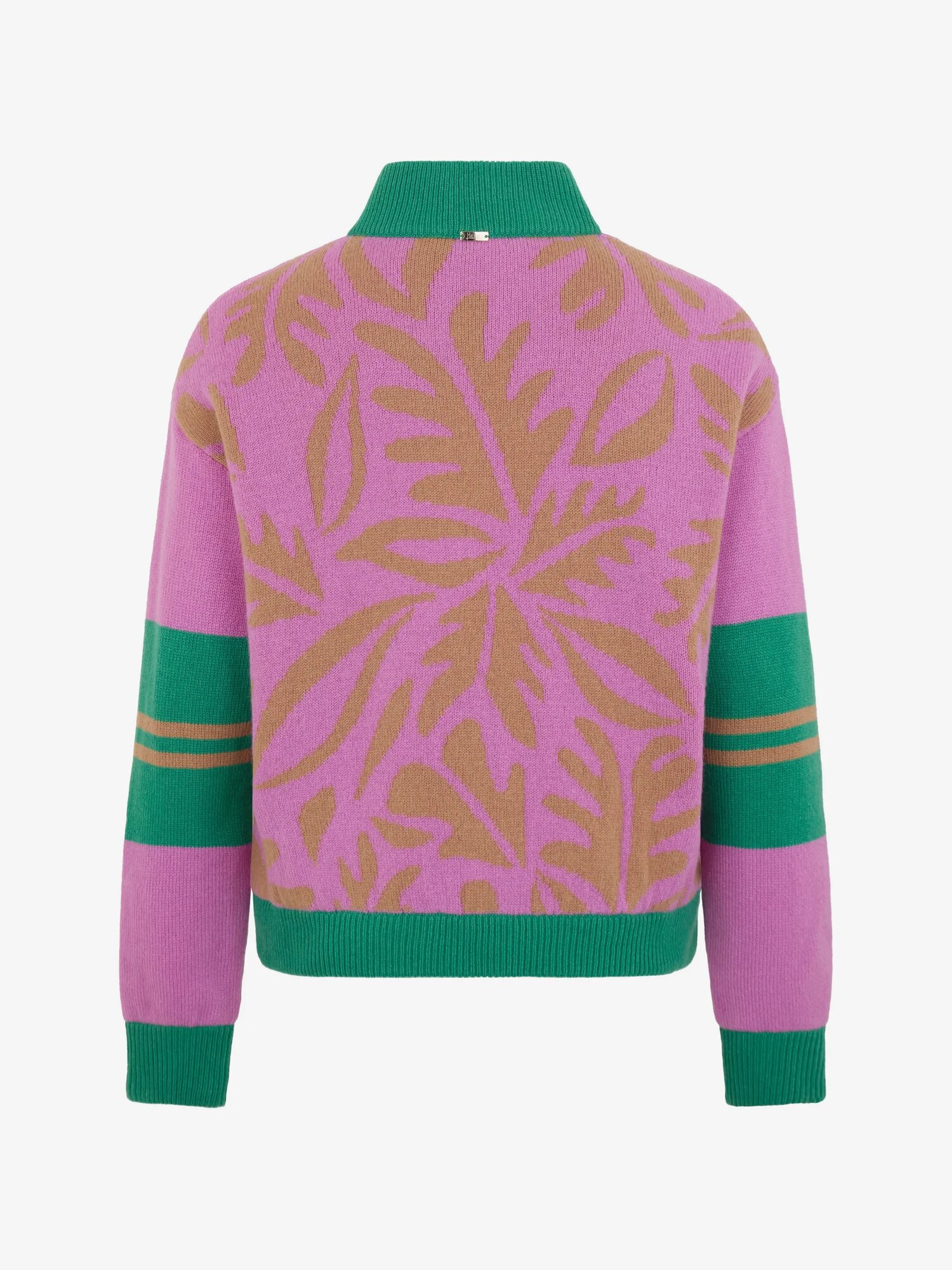 Кардиган Herno Zip-up leaf-pattern cardigan, размер 42 — фото 1