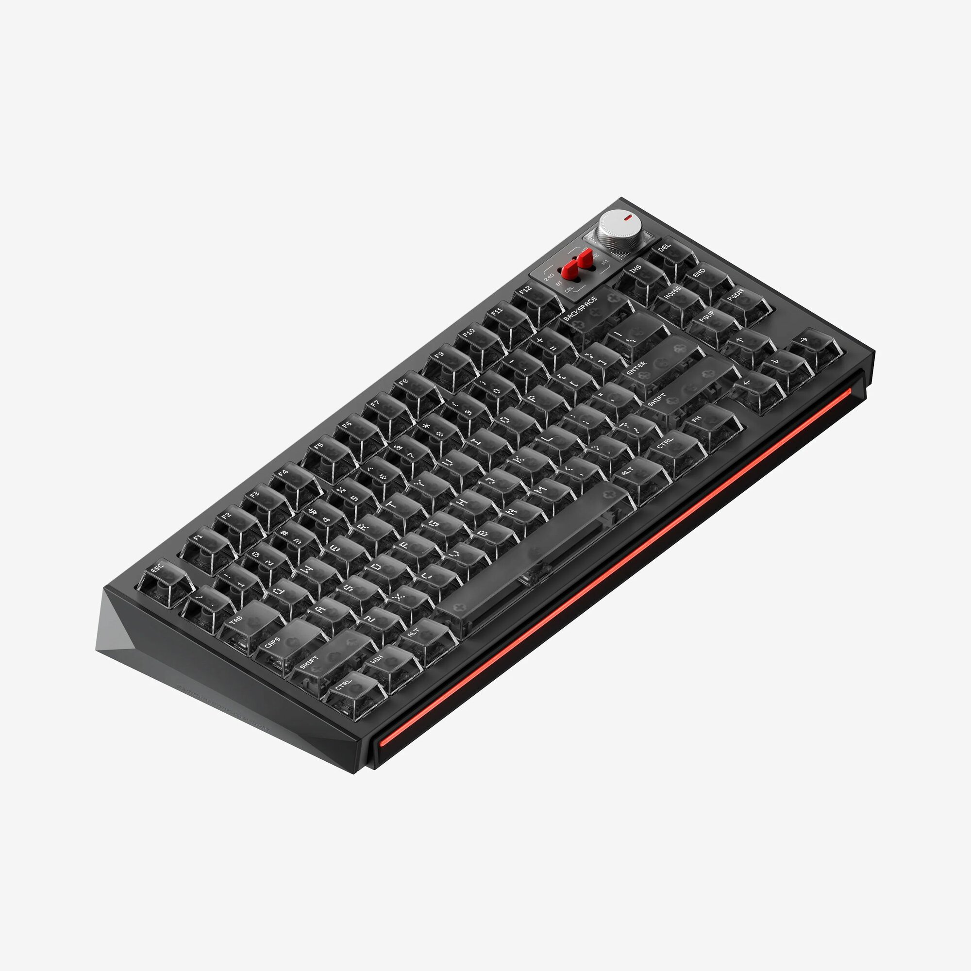 NuPhy Клавиатура механическая беспроводная NuPhy WH80 Black / Wireless 80% TKL с магнитными Hall Effect переключателями, 8000 Гц, RGB, Bluetooth 5.0, 2.4G, Русско-английская раскладка