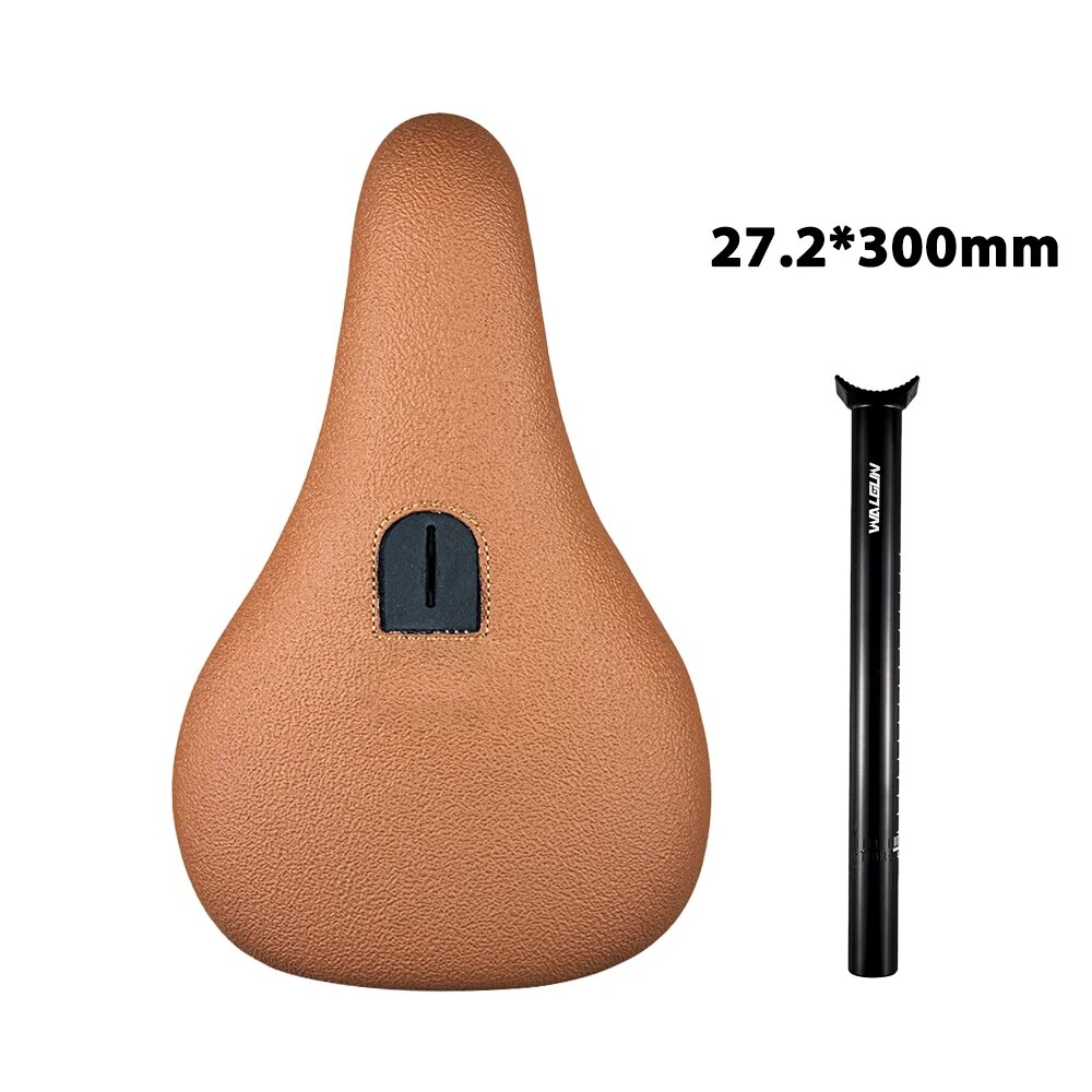 Wildside BMX кожаное седло с поворотным штырем Коричневый, Brown-27.2mm