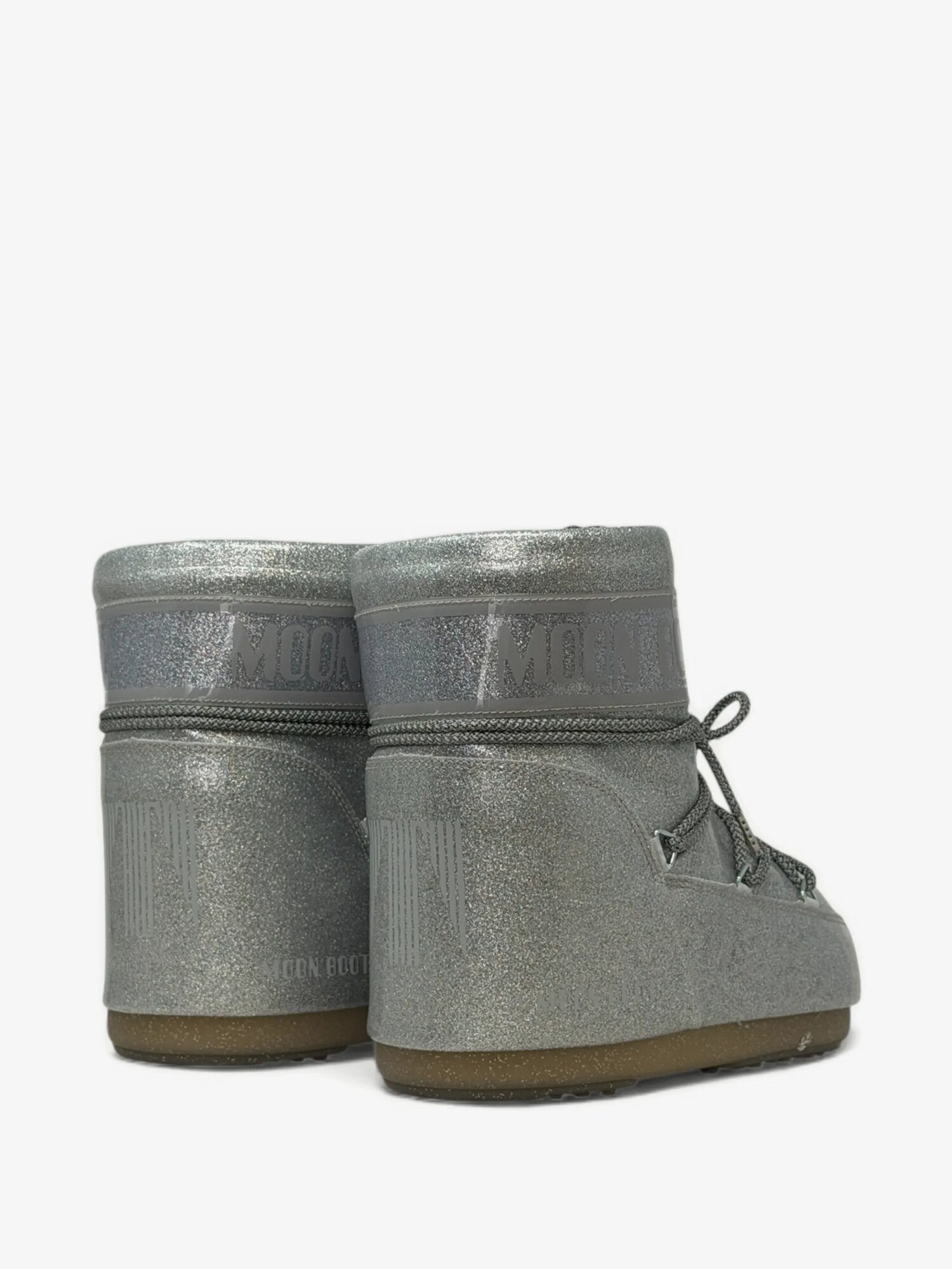 Ботинки MOON BOOT Icon Low Glitter, размер 39-41 EU, Silver — фото 1