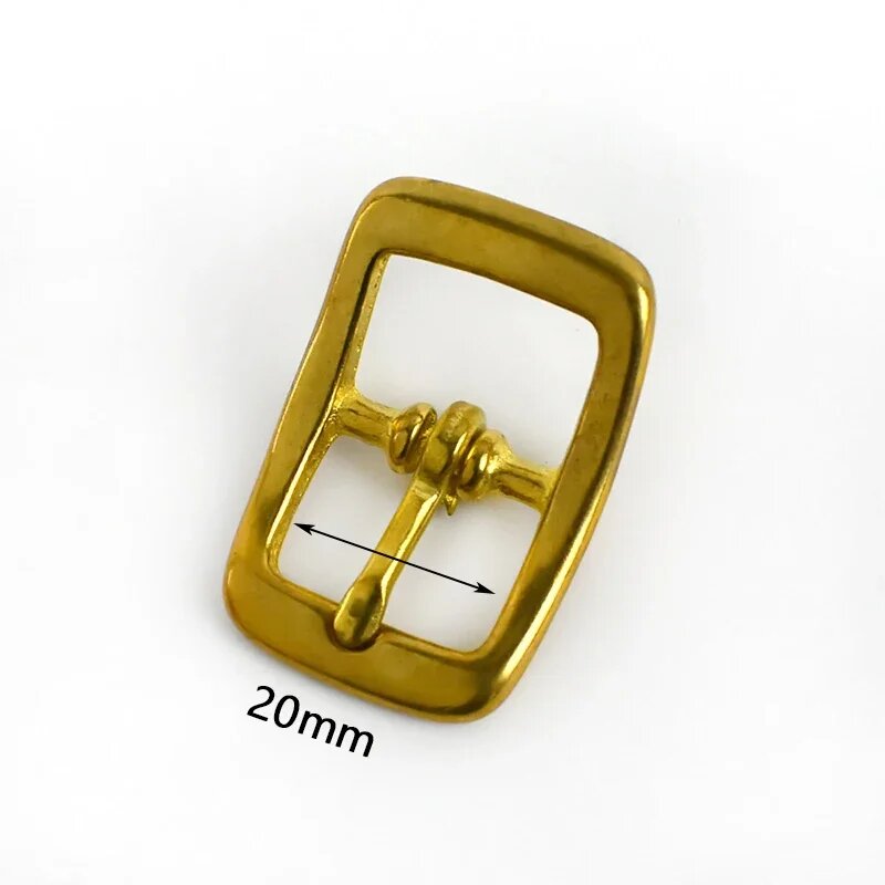 Meetee Пряжки для ремней из латуни 13-25 мм 2/5/10 шт 10Pcs, Brass-20mm