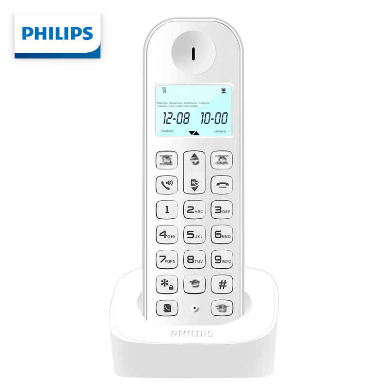 Цифровой беспроводной телефон Philips DCTG160 (White), с экраном с белой подсветкой, громкой связью