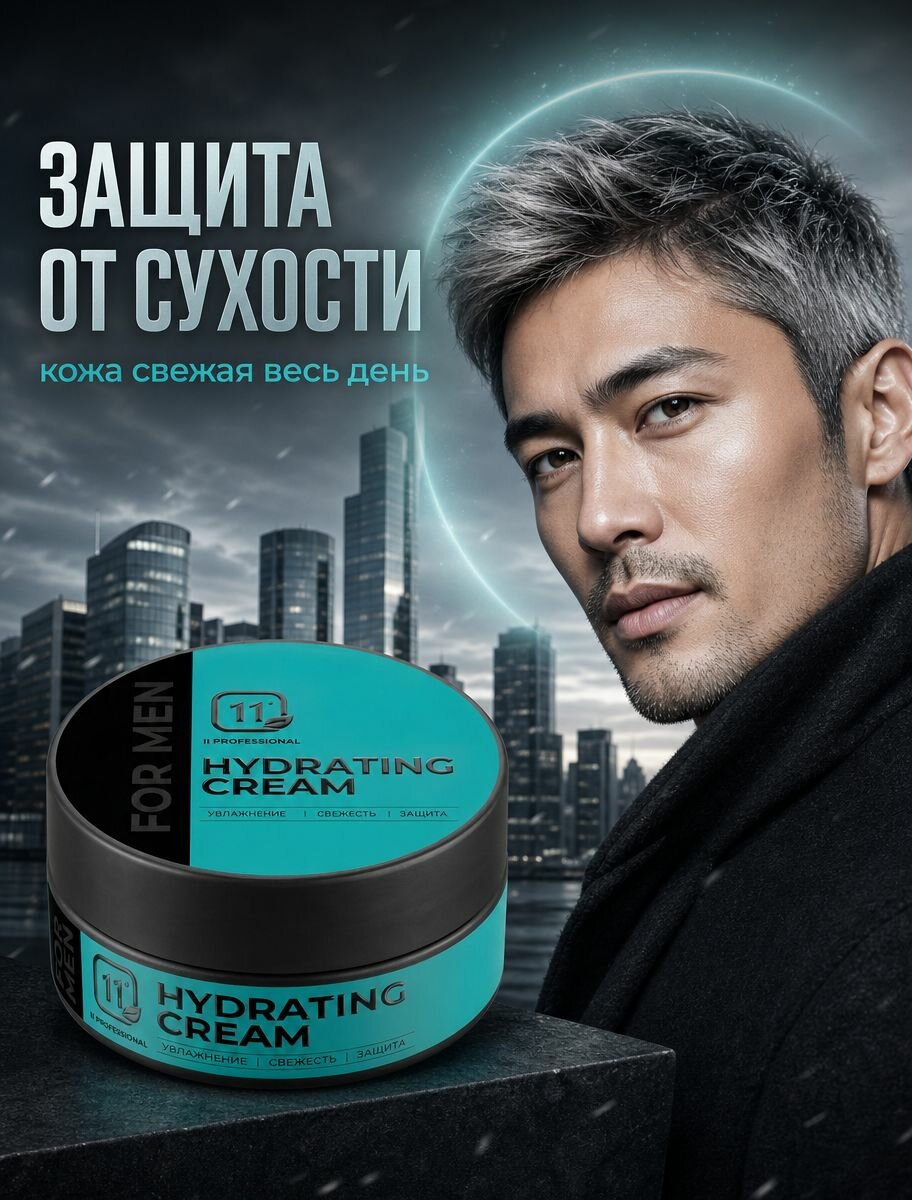 Увлажняющий крем для лица мужской 11i Professional,100 мл