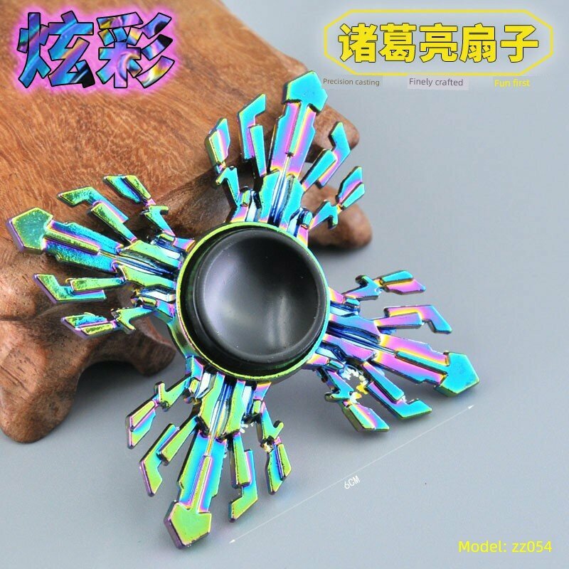 Воднолистный красный фан-спиннер для Чжугэ Лян из игры Honor of Kings