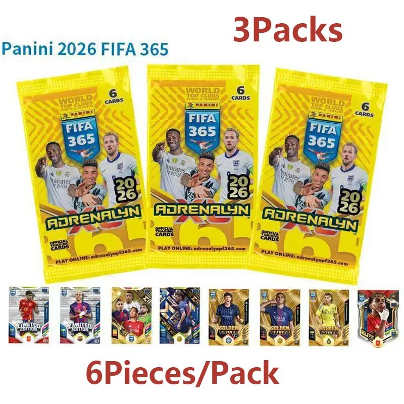 Коллекционные футбольные карточки Panini FIFA 365 Adrenalyn XL 2026 C-3Packs