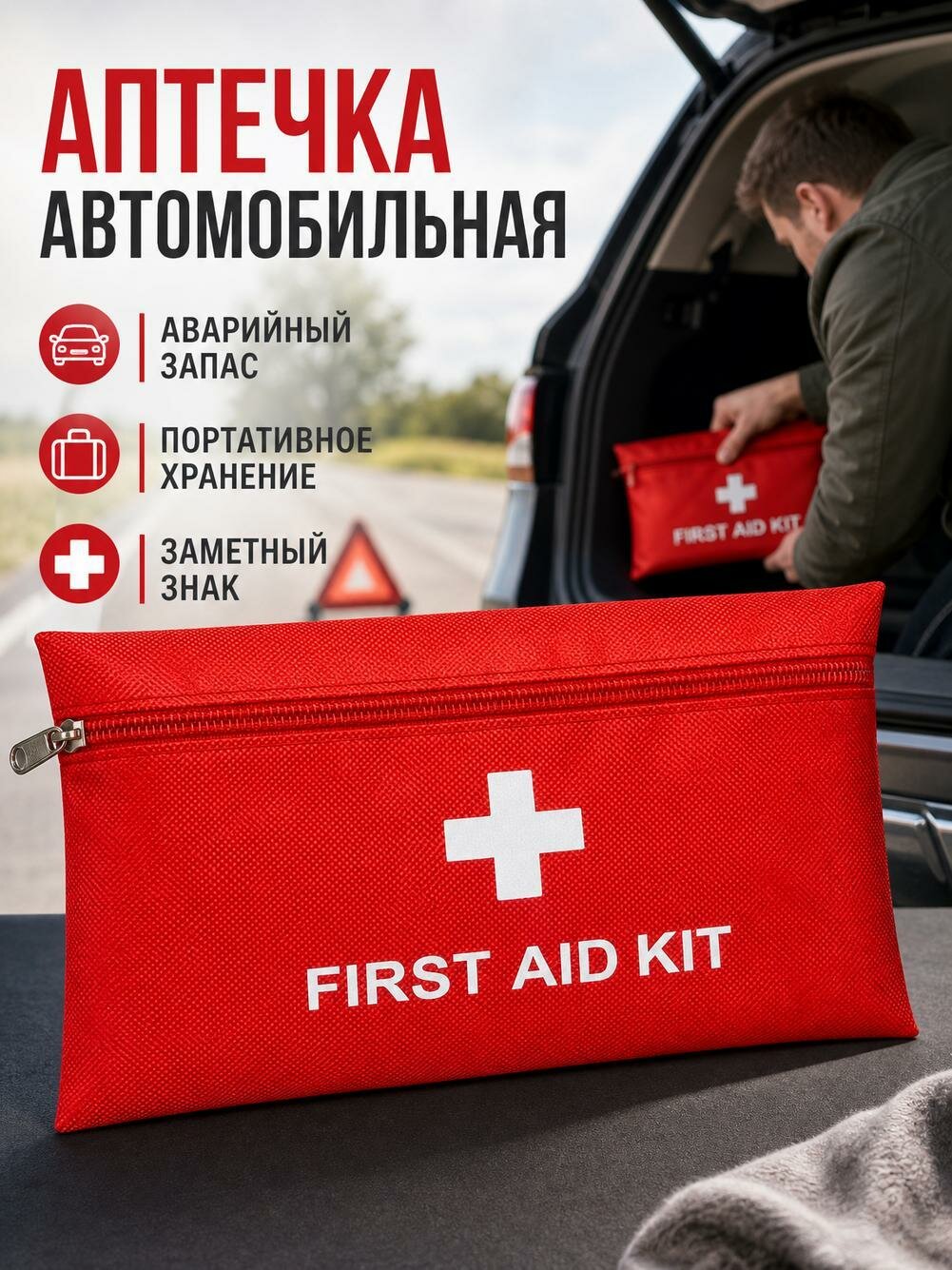 Универсальный комплект первой помощи, автомобиль, туризм, семья, путешествия, аптечка первой помощи, новое сочинение 2026