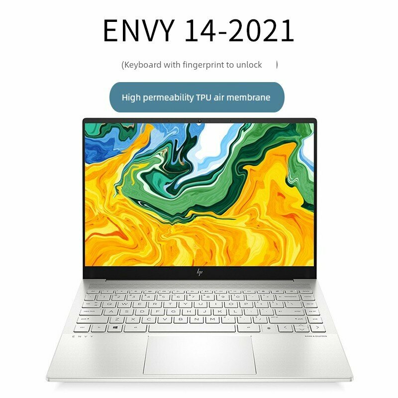 HP Envy 14 Клавиатурная пленка из высокопрозрачного ТПУ с сенсором отпечатков пальцев