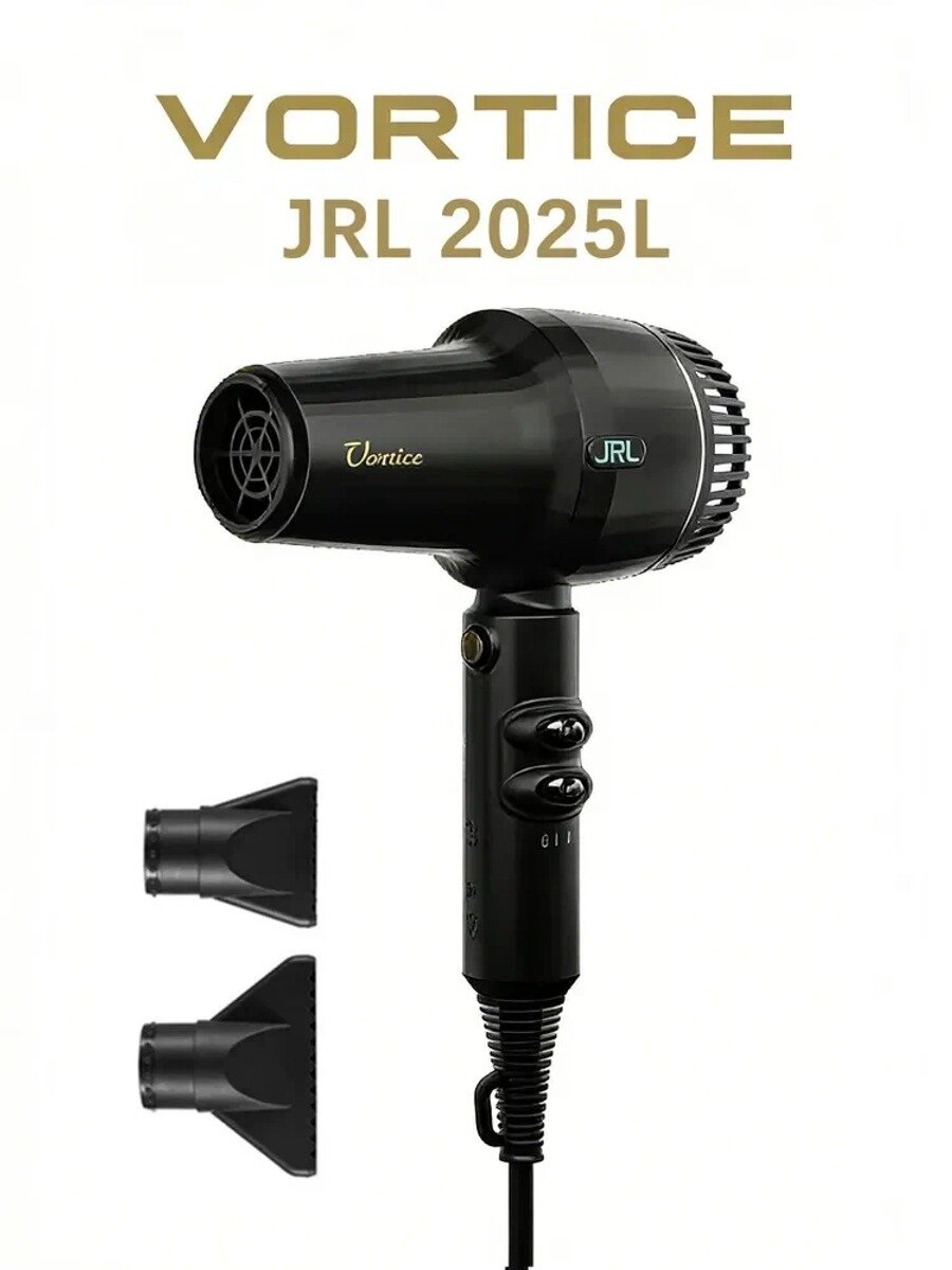 JRL Professional Фен для волос 2025L 2500 Вт, скоростей 2, кол-во насадок 2, черный