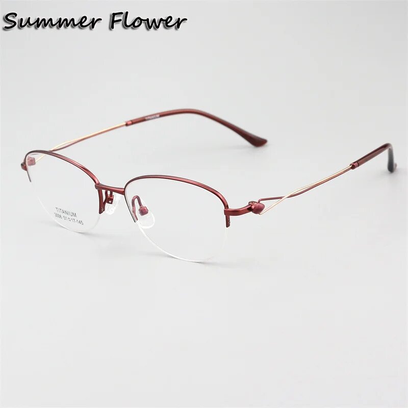 Женские очки Summer Flower из титана Wine Red, Бордовый