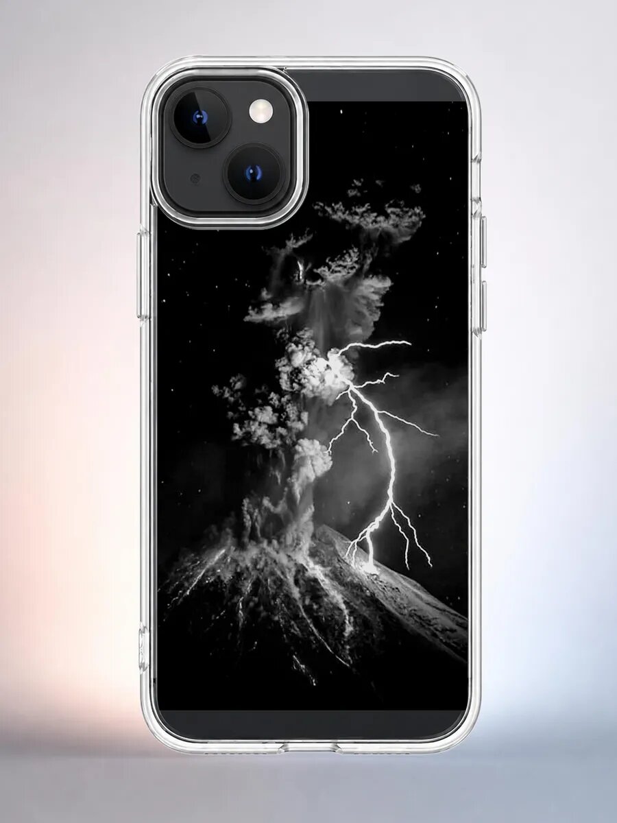 Чехол iPhone 13 гриб дыма взрыв силиконовый