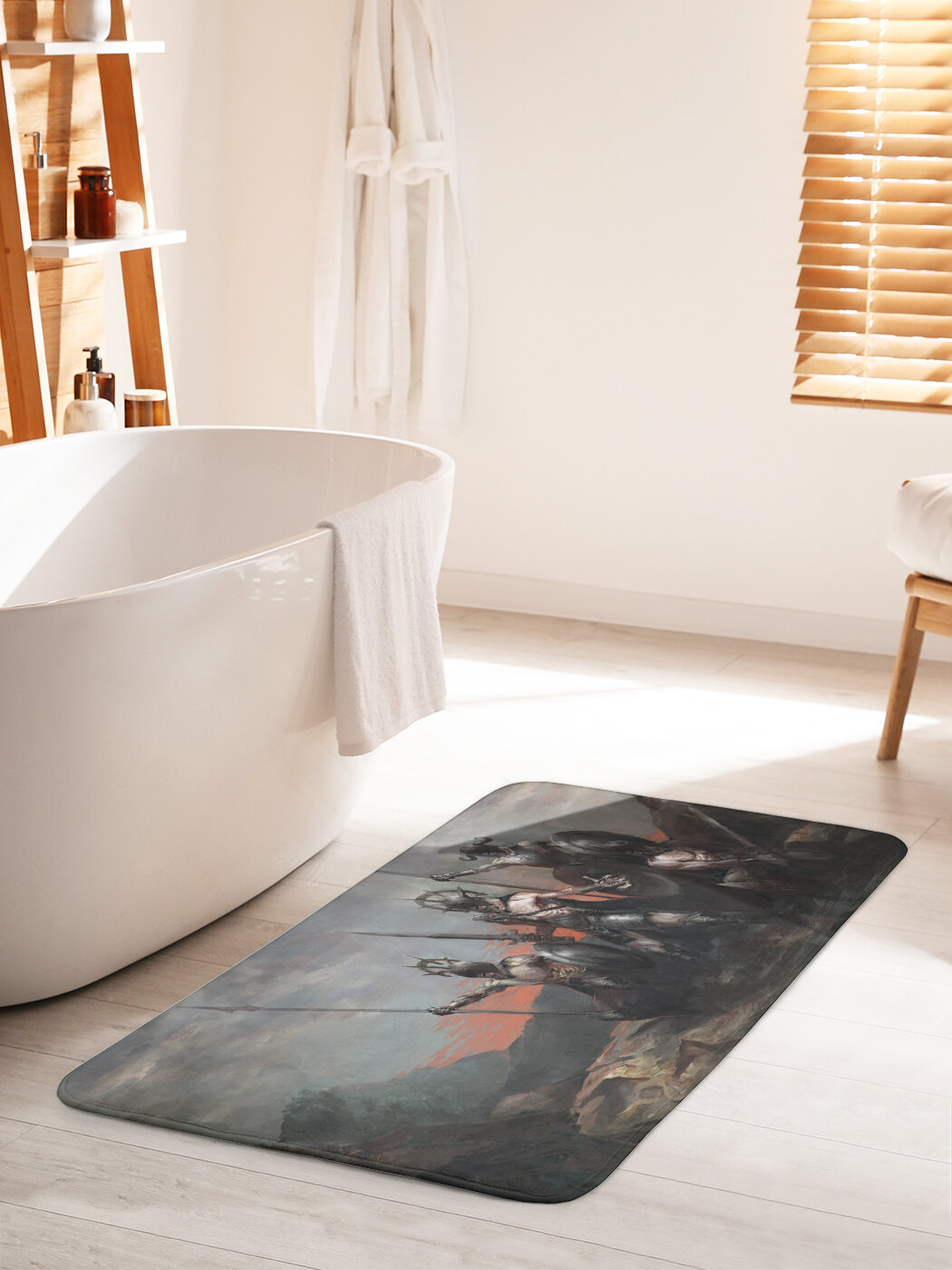 Коврик для ванной комнаты и туалета противоскользящий "Перед началом" 60х100 см, JoyArty