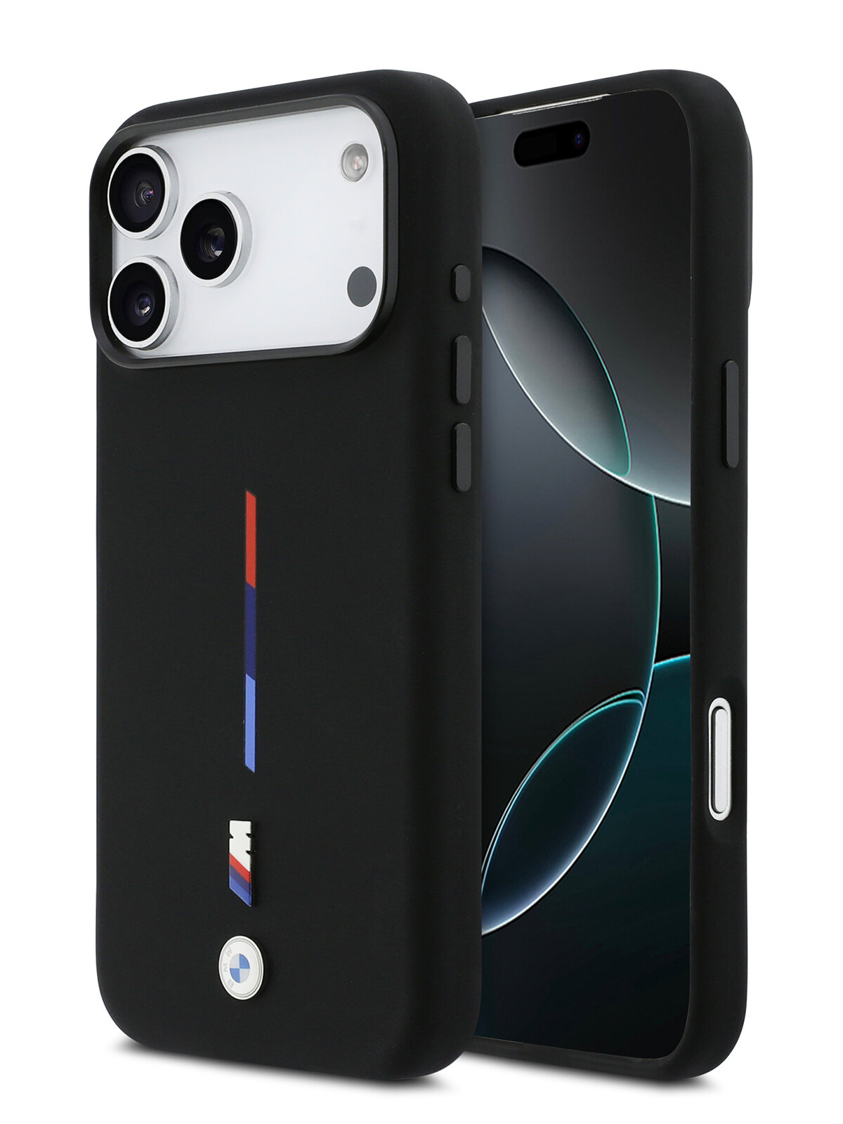 Чехол BMW на iPhone 17 Pro Max, с покрытием soft touch, с магнитами MagSafe, черный