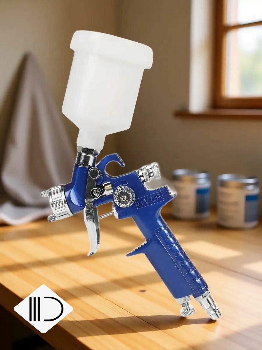 Краскопульт Pegas pneumatic (2748) H2006 HVLP верхний бак мини 1,0мм.