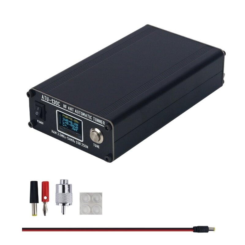 Автоматический антенный тюнер мощностью 250 Вт для диапазонов высокочастотных частот 3,5 МГц-54 МГц Поддерживает AM, FM, CW, SSB для использования в радио, Четкий дисплей
