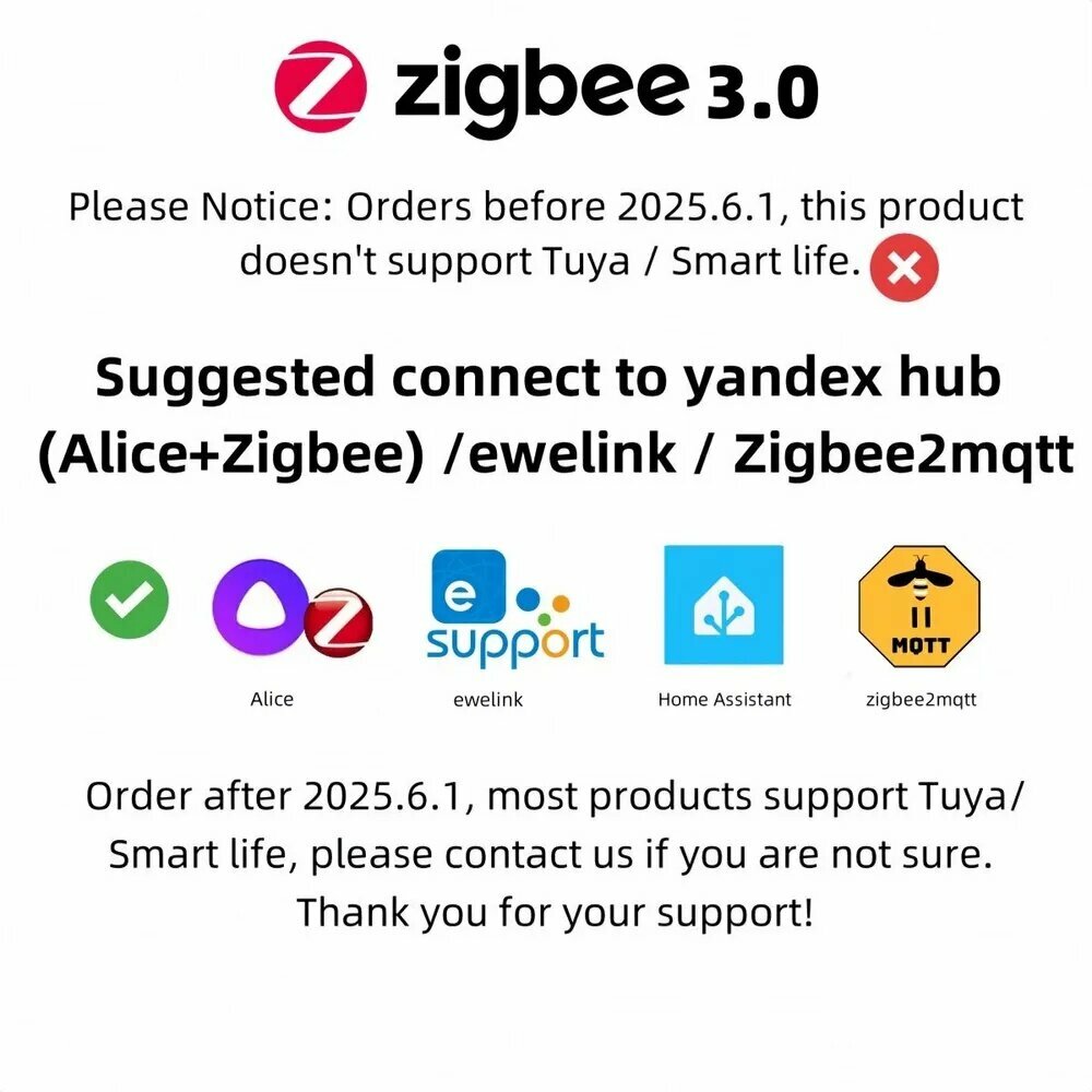 Умный датчик протечки воды Zigbee 3.0, 2 шт — фото 1