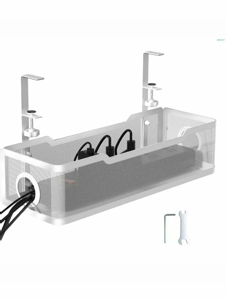 Стойка для хранения кабелей, скрывающая держатель для проводов для органайзера стола под столом, без сверления