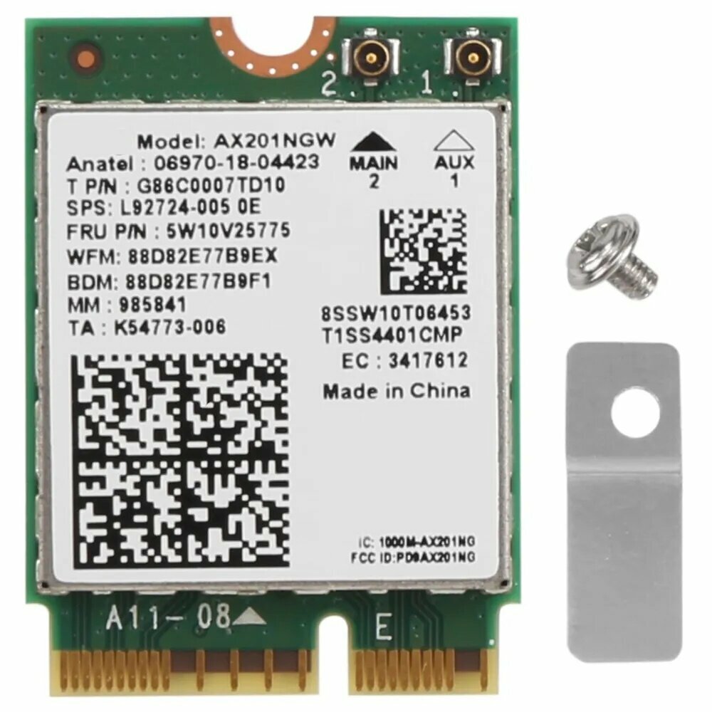 Для Intel Wi-Fi 6 AX201 Bluetooth 5,0 Dual Band 2,4G/5G Беспроводная кнопка NGFF