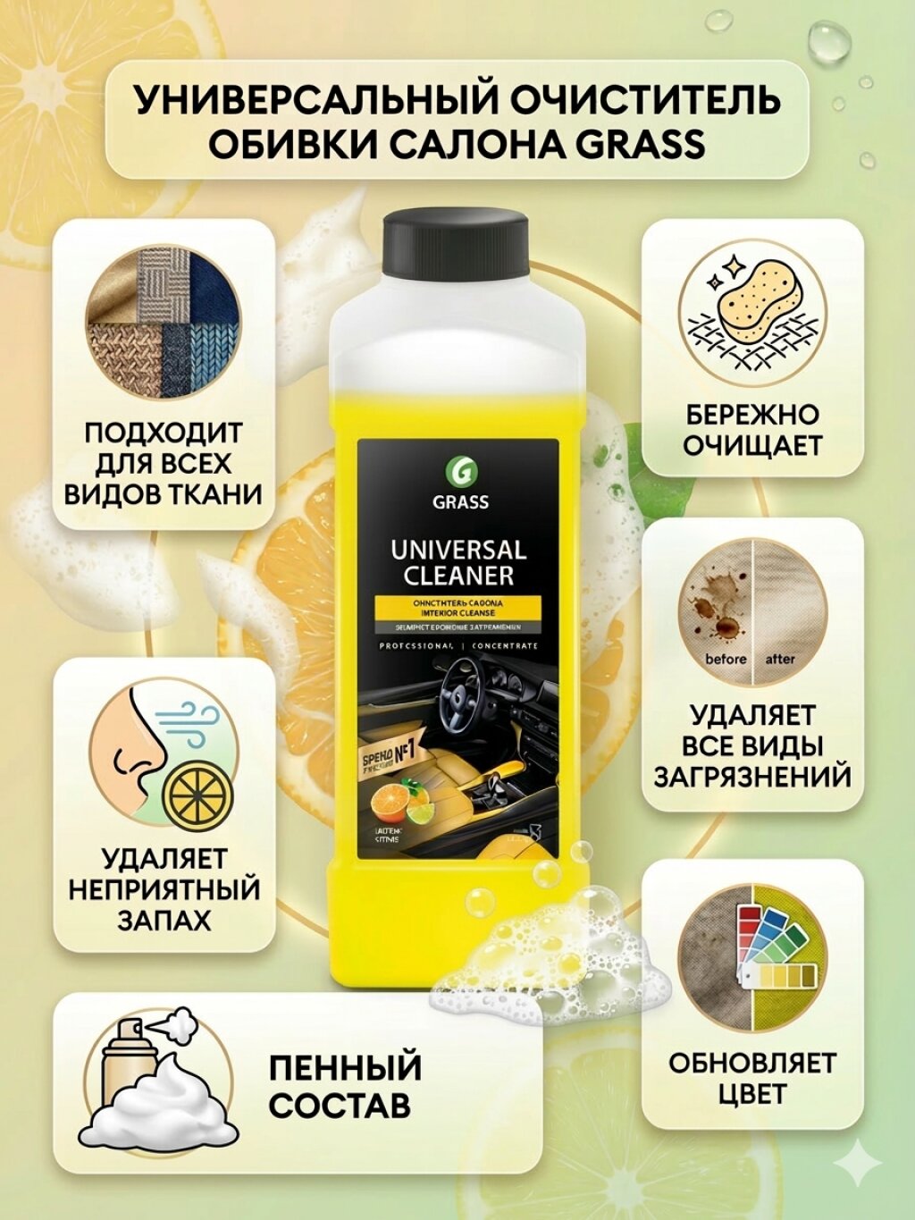 Очиститель обивки салона GRASS Universal Cleaner 1 л