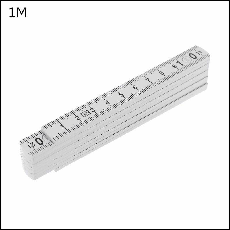 (1 штука) Метрическая 10-кратная линейка-белая-1 метр