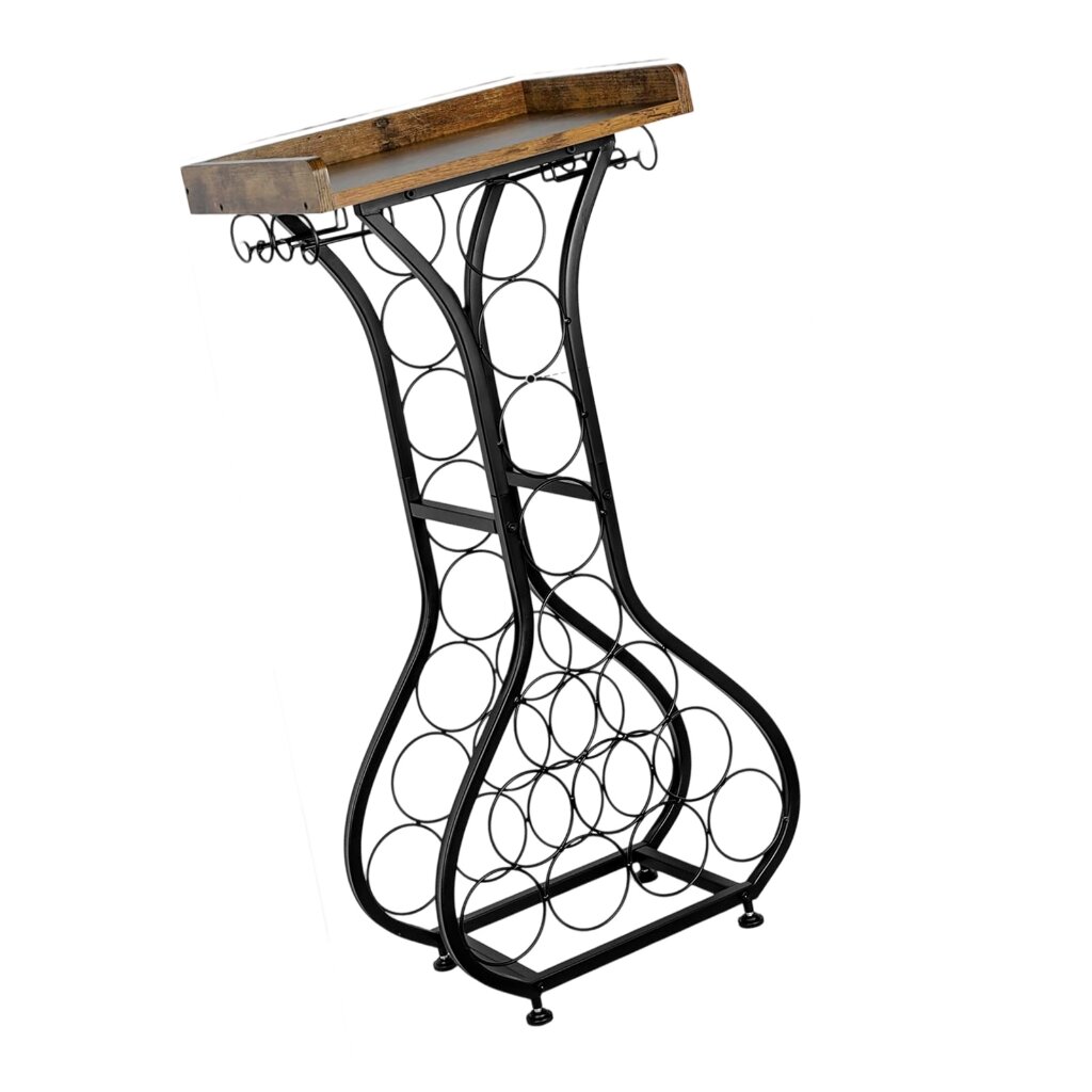 Металлическая конструкция винного стеллажа, поддерживающего Мини-бар, для установки в домашнем баре, Простая сборка