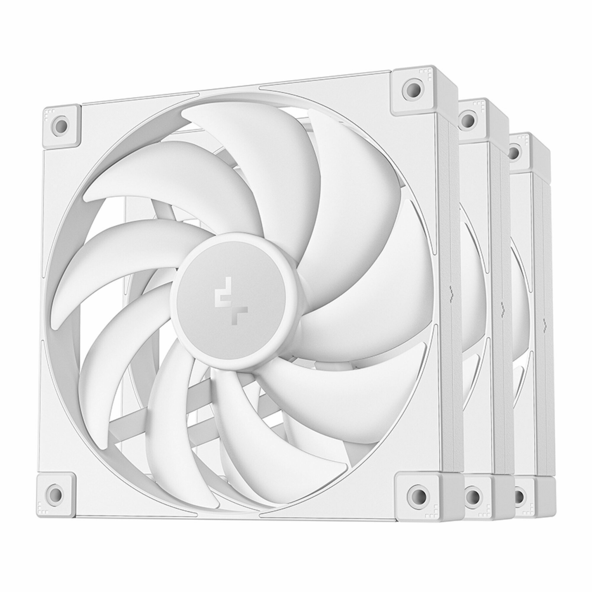 Комплект вентиляторов (3шт.) DEEPCOOL FD14 WH-3 IN 1 140x140x25мм (PWM, белый, 400-1650об/мин) Color BOX