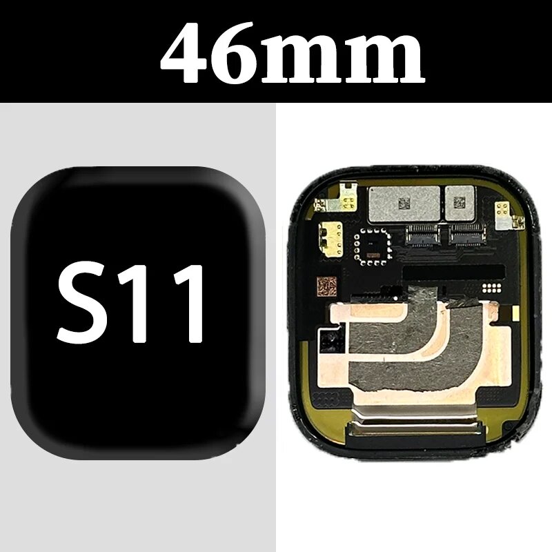 OLED-дисплей для Apple Watch Series 1, 2, 3, 4, 5, 6, SE, 7, сенсорный экран, Series-S11 46mm