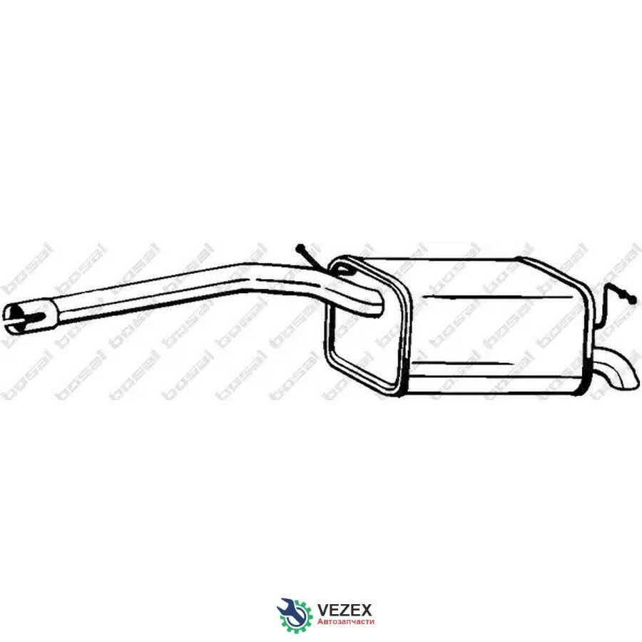 BOSAL 233-059 Глушитель (задняя часть)