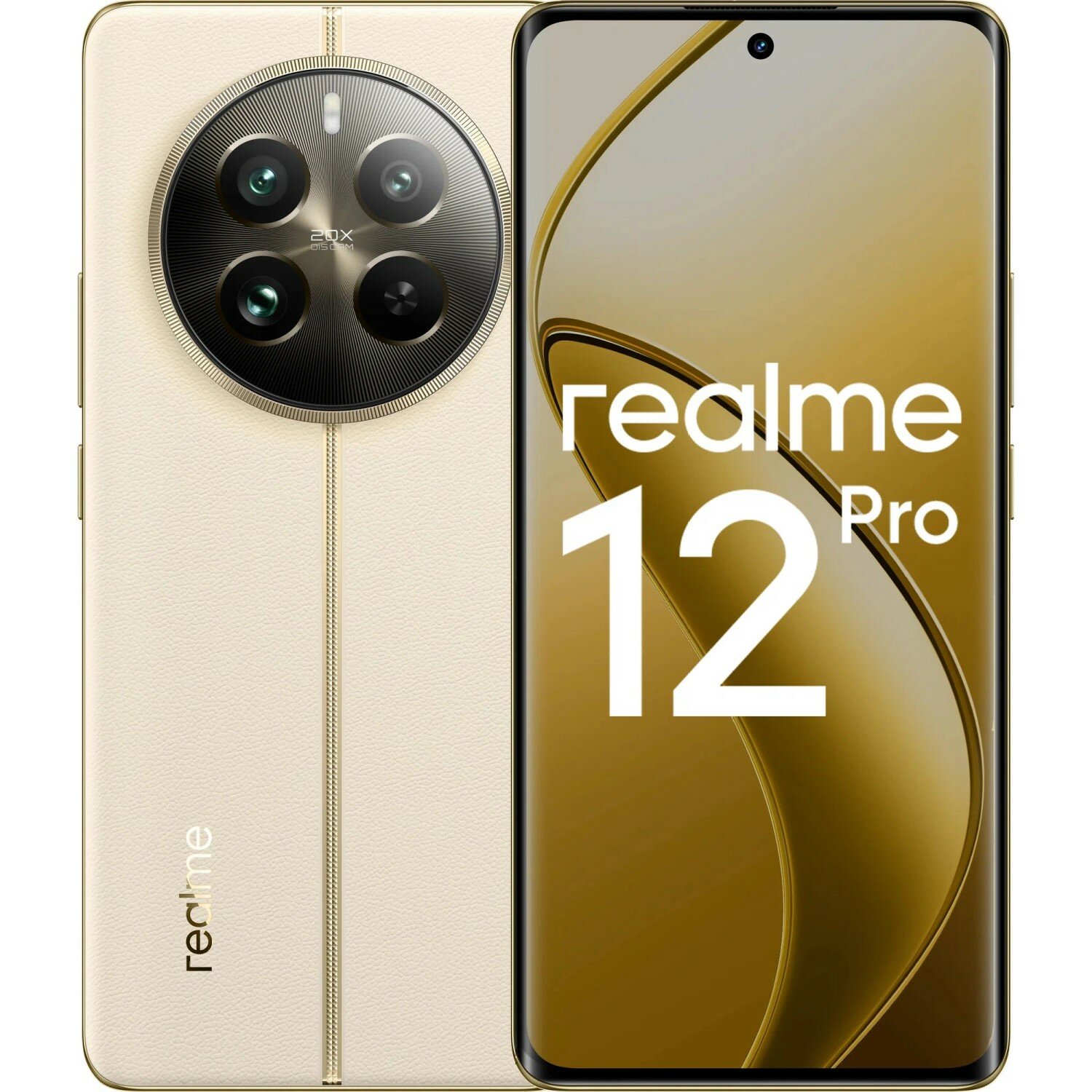 Смартфон Realme 12 Pro 12/512 ГБ Ростест/ЕАС, NFC, Dual nano SIM, бежевый