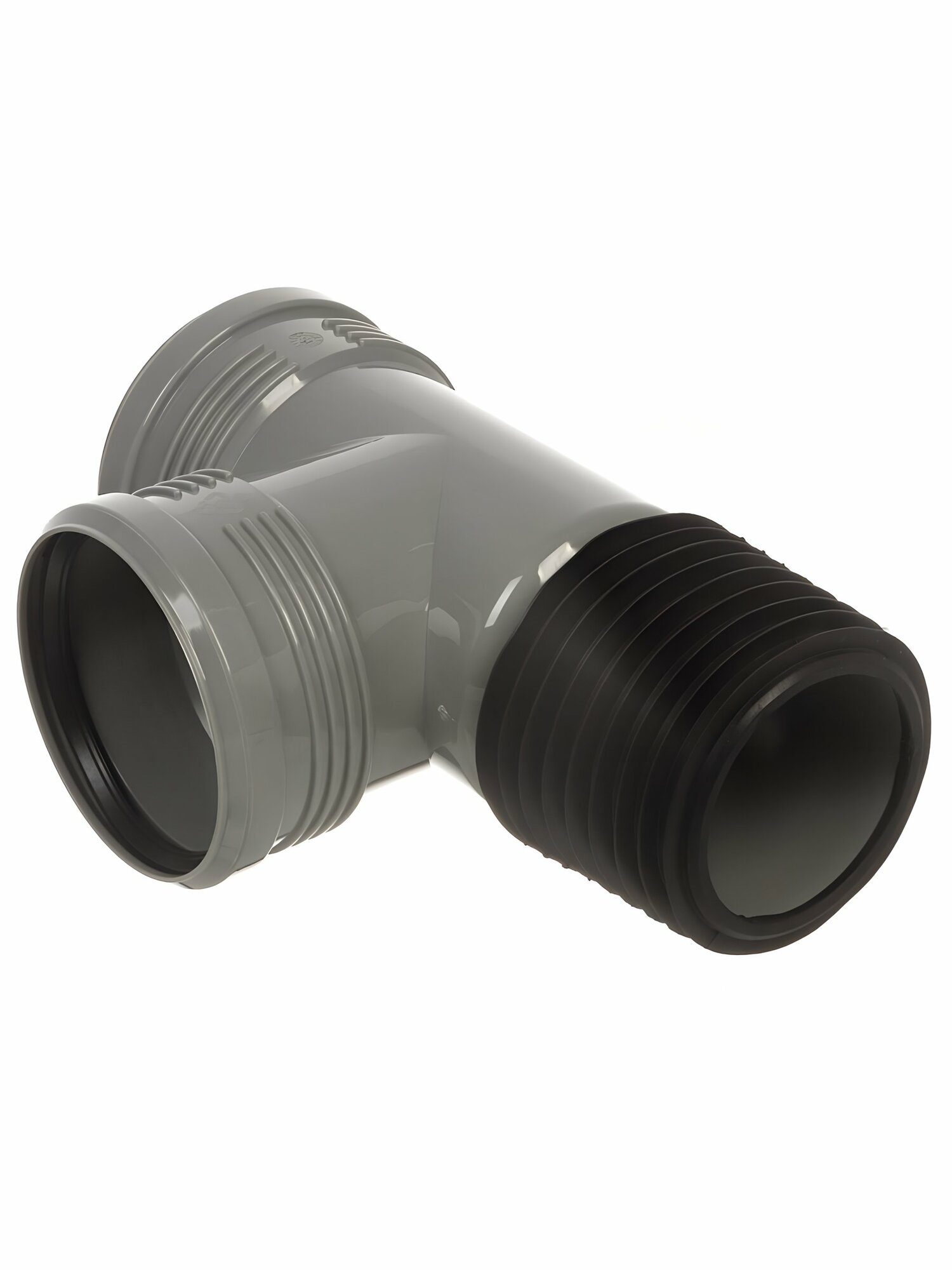 Восстановитель раструба канализационный тройной РосТурПласт 110х110 мм 90 градусов полипропилен серый