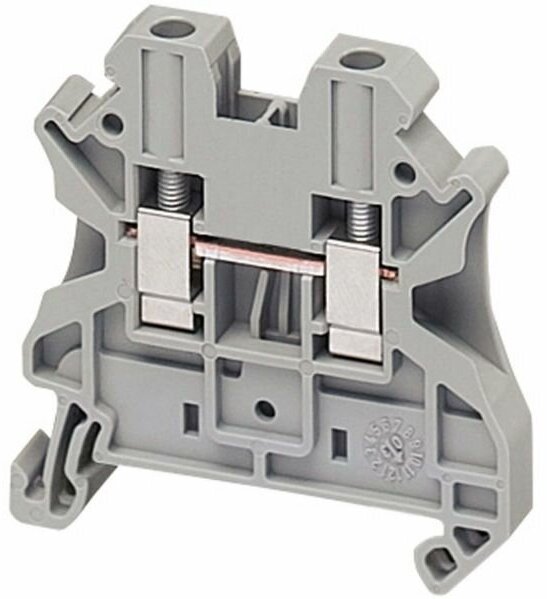 Клеммник винтовой проходной, сечением провода 4ММ2, 2 точки подключения NSYTRV42