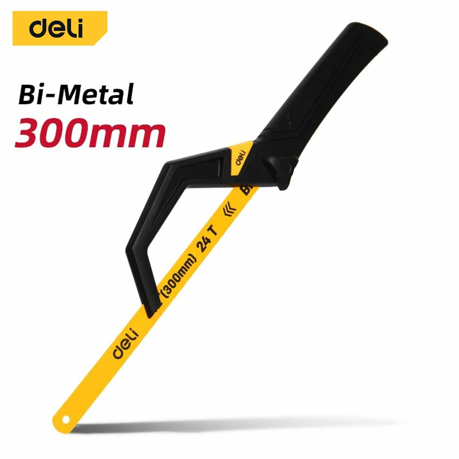 Ножовка-ручка по металлу 300мм Deli DL353312 (Биметалл, 24 TPI)