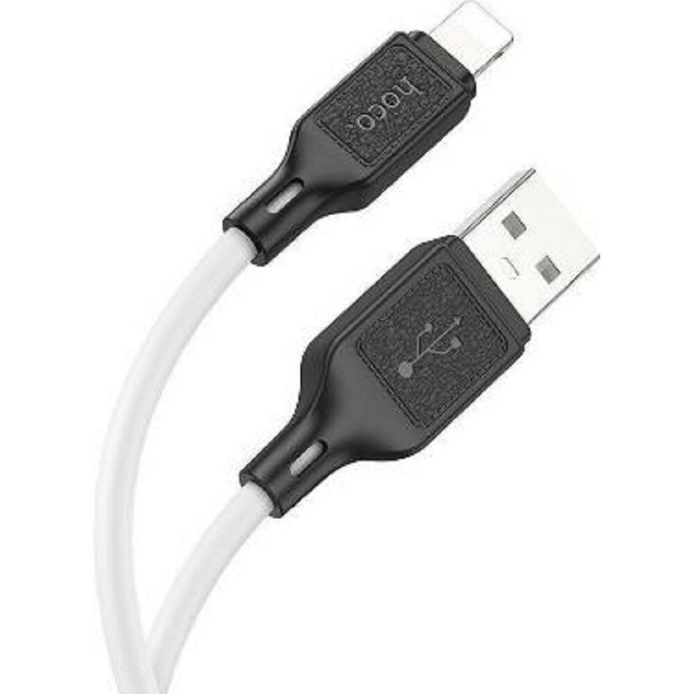HOCO кабели X90 USB кабель Lightning 1m 2,4A Силикон White