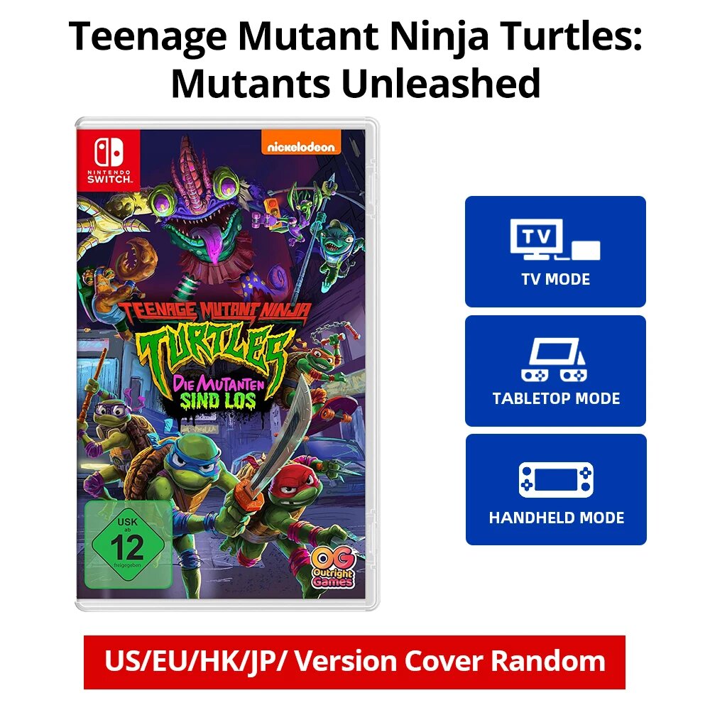 Nintendo Switch Черепашки-ниндзя Mutants Unleashed Games Предложения Физическая игра Nintendo Карточная игра Приключенческая игра для Switch