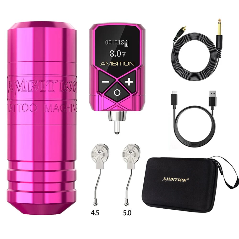 Тату-машинка Ambition Torped 32 Stroke черная All Pink