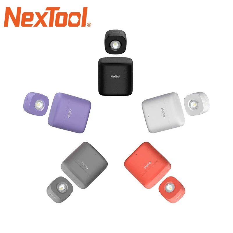 Налобный Фонарь NEXTOOL, для ночной ходьбы, IPX4, с зарядным футляром, фиолетовый