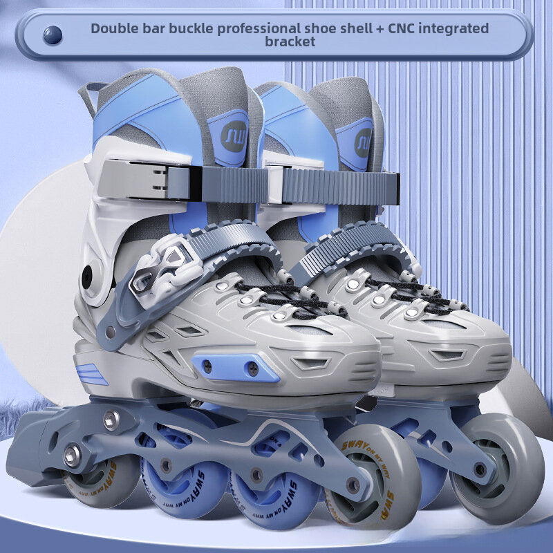 Роликовые коньки SWAY Swift T6 Yadan Gray, для девочек, ПВХ, полиуретан, размер S