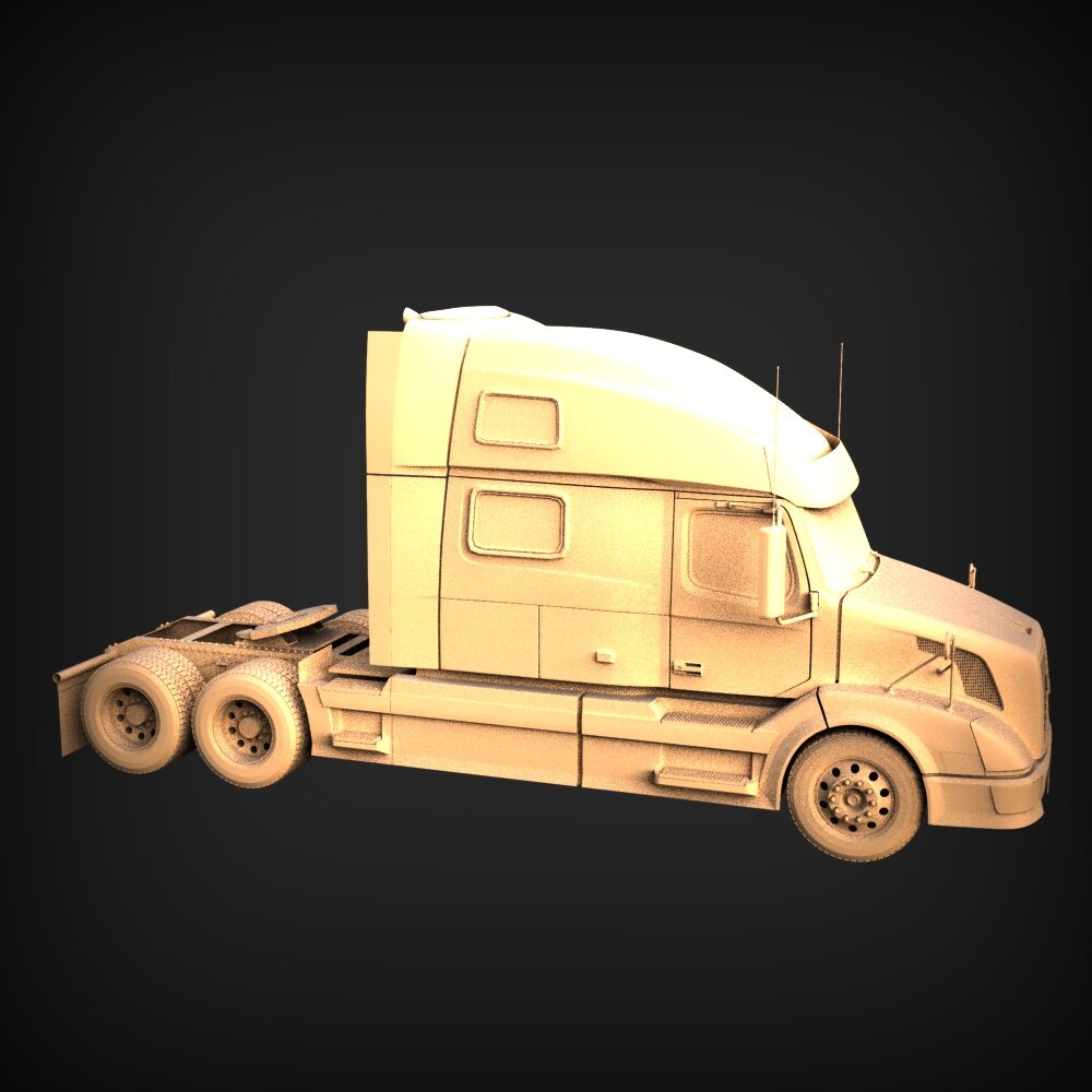 STL модель 3D для ЧПУ – панно грузовик тягач Volvo VNL V-014