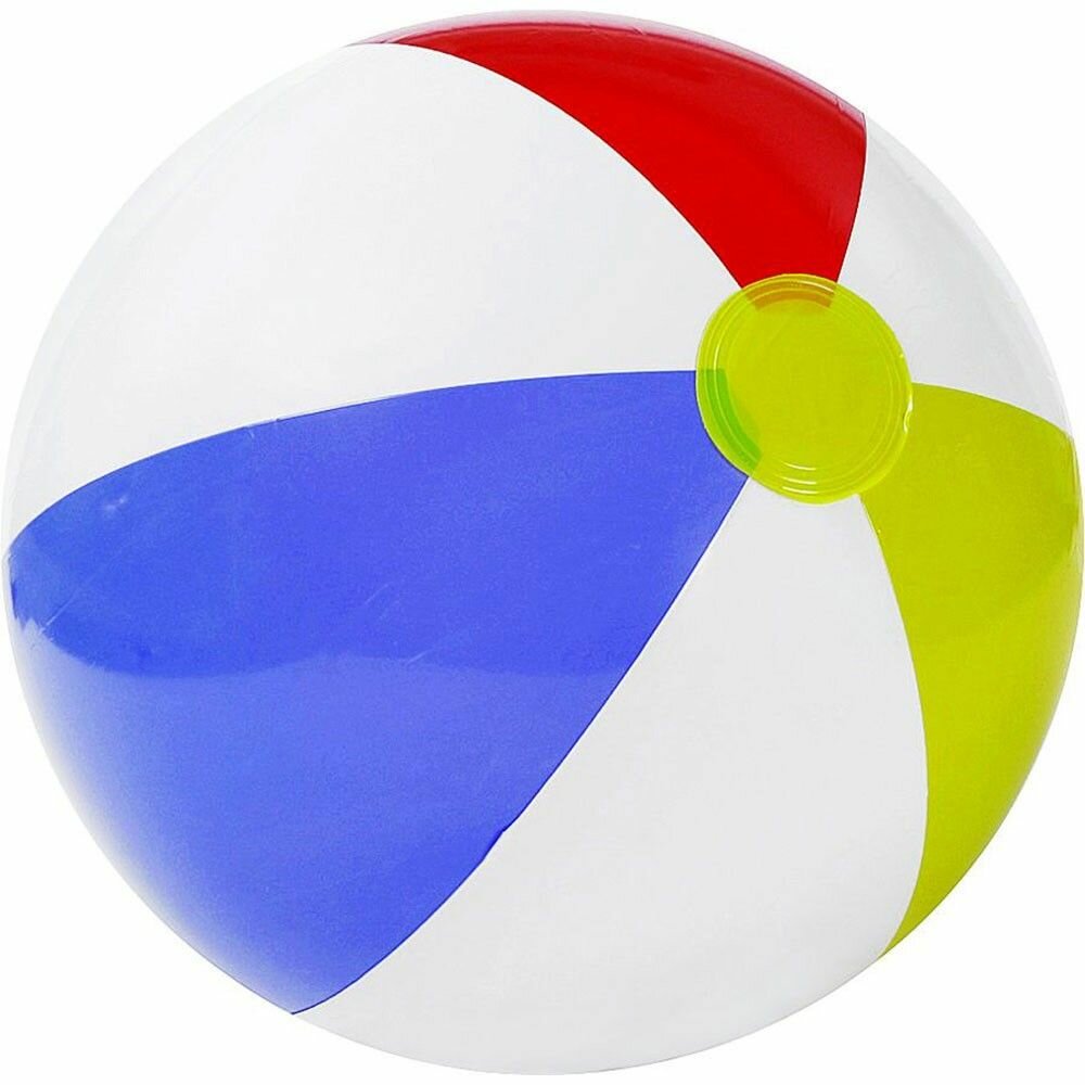 Пляжный надувной мяч, большой детский мячик для плавания, купания, бассейна и воды, диаметр 51 см.