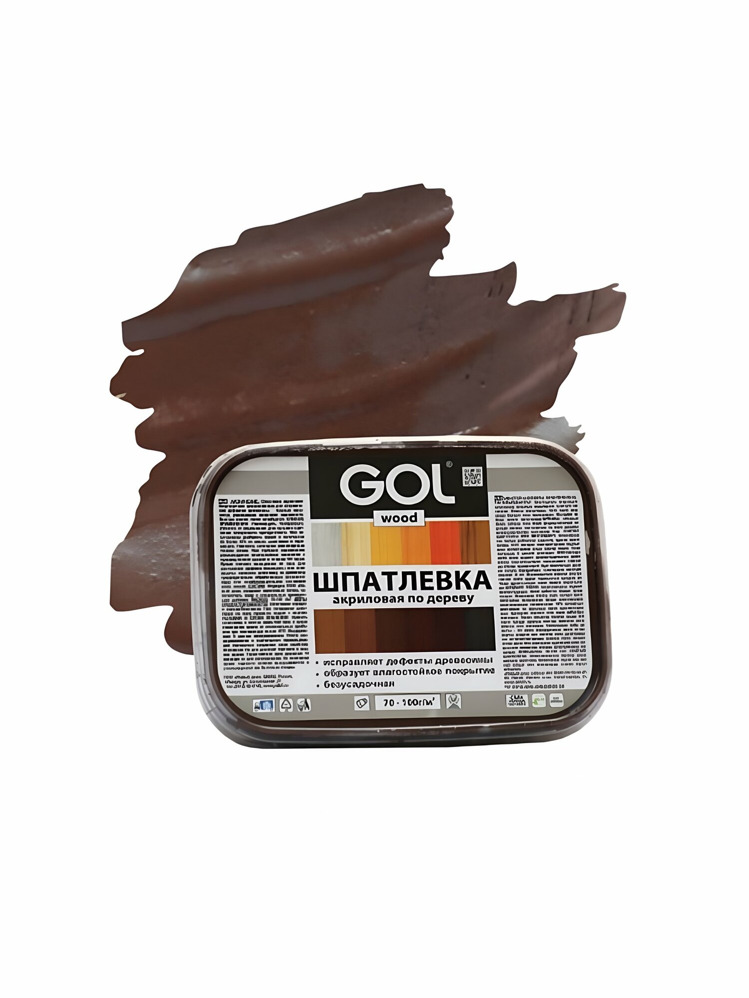 Мастер, Шпатлевка по дереву, акриловая, универсальная, палисандр, 0.15 кг, GOL wood